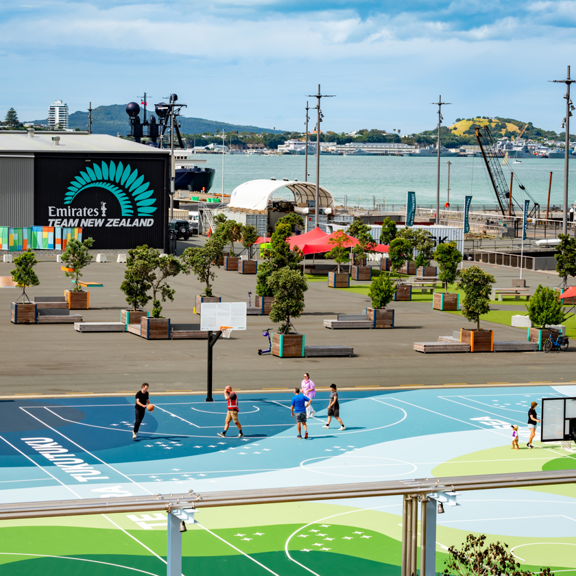 All stars: 150 whetu support new basketball courts design - Wynyard Quarter